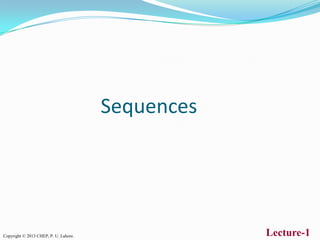 Infinite sequence & series 1st lecture | PPTX