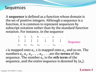 Infinite sequence & series 1st lecture | PPTX