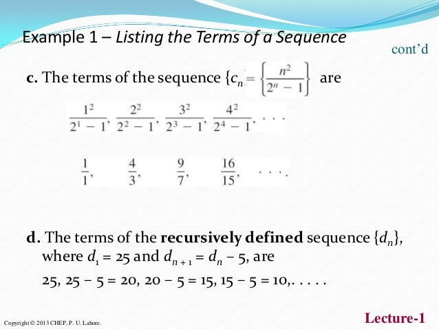 Infinite sequence & series 1st lecture