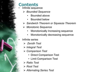 Infinite series & sequence | PPTX | Physics | Science