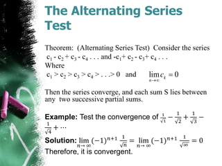 Infinite series & sequence | PPTX | Physics | Science