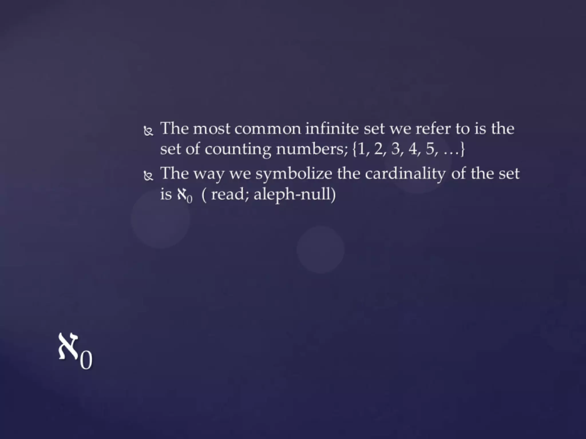 Infinite sets and cardinalities | PPTX