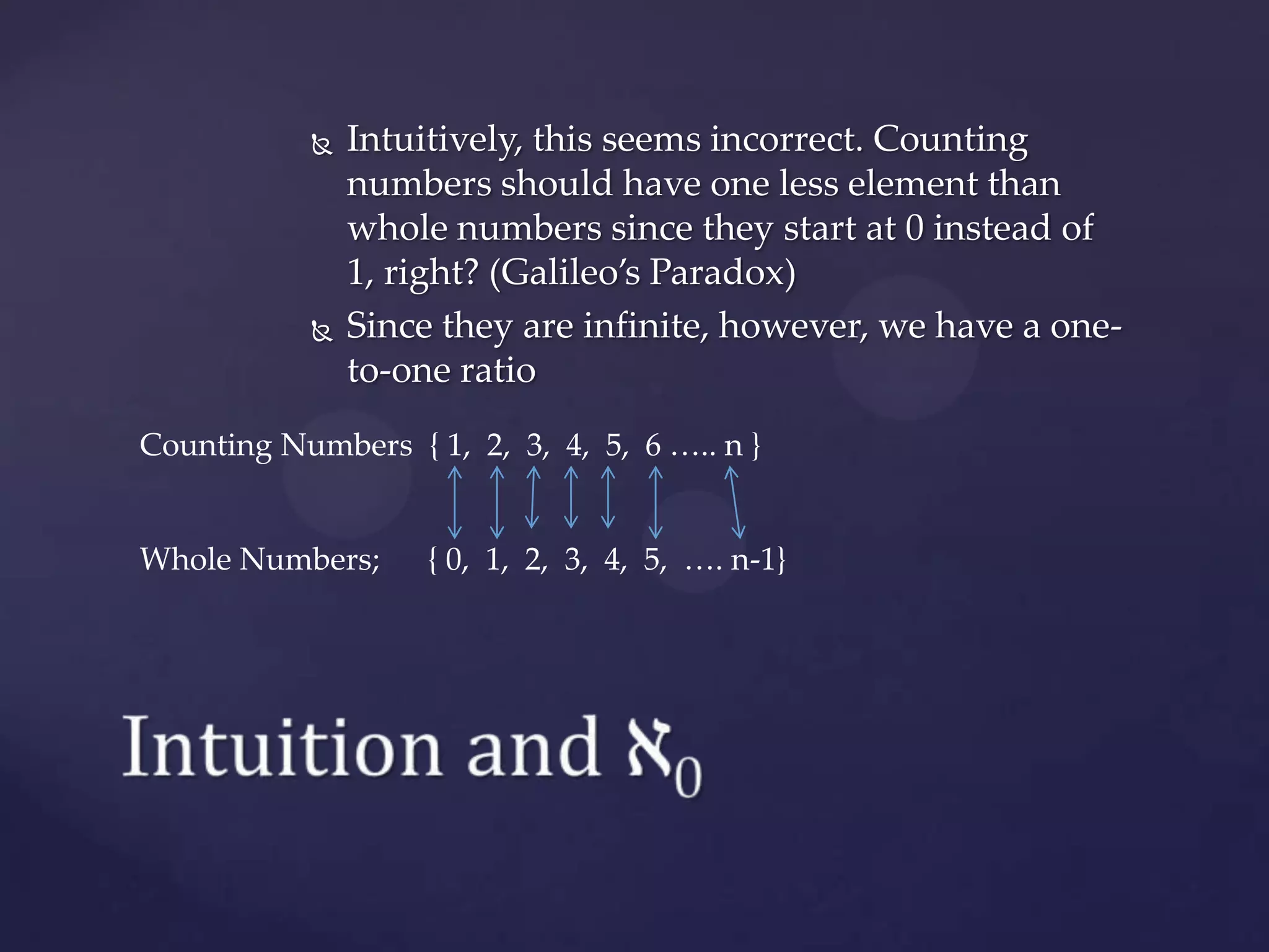 Infinite sets and cardinalities | PPTX
