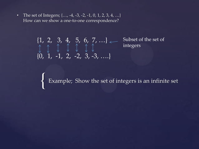 Infinite sets and cardinalities | PPTX | Programming Languages | Computing