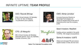 Infinite Uptime - Industrial IoT solution provider for Predictive Maintenance | PPTX