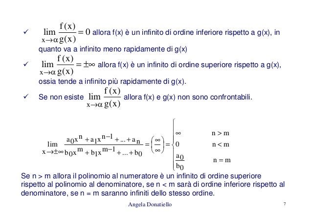Infiniti infinitesimi asintoti