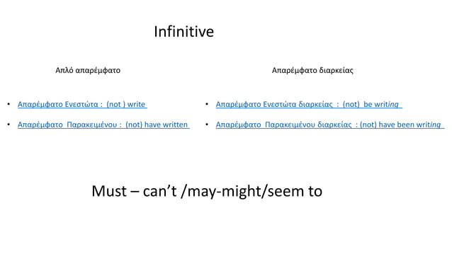 Present infinitve and perfect infinitive/Downloadable/editable for ...
