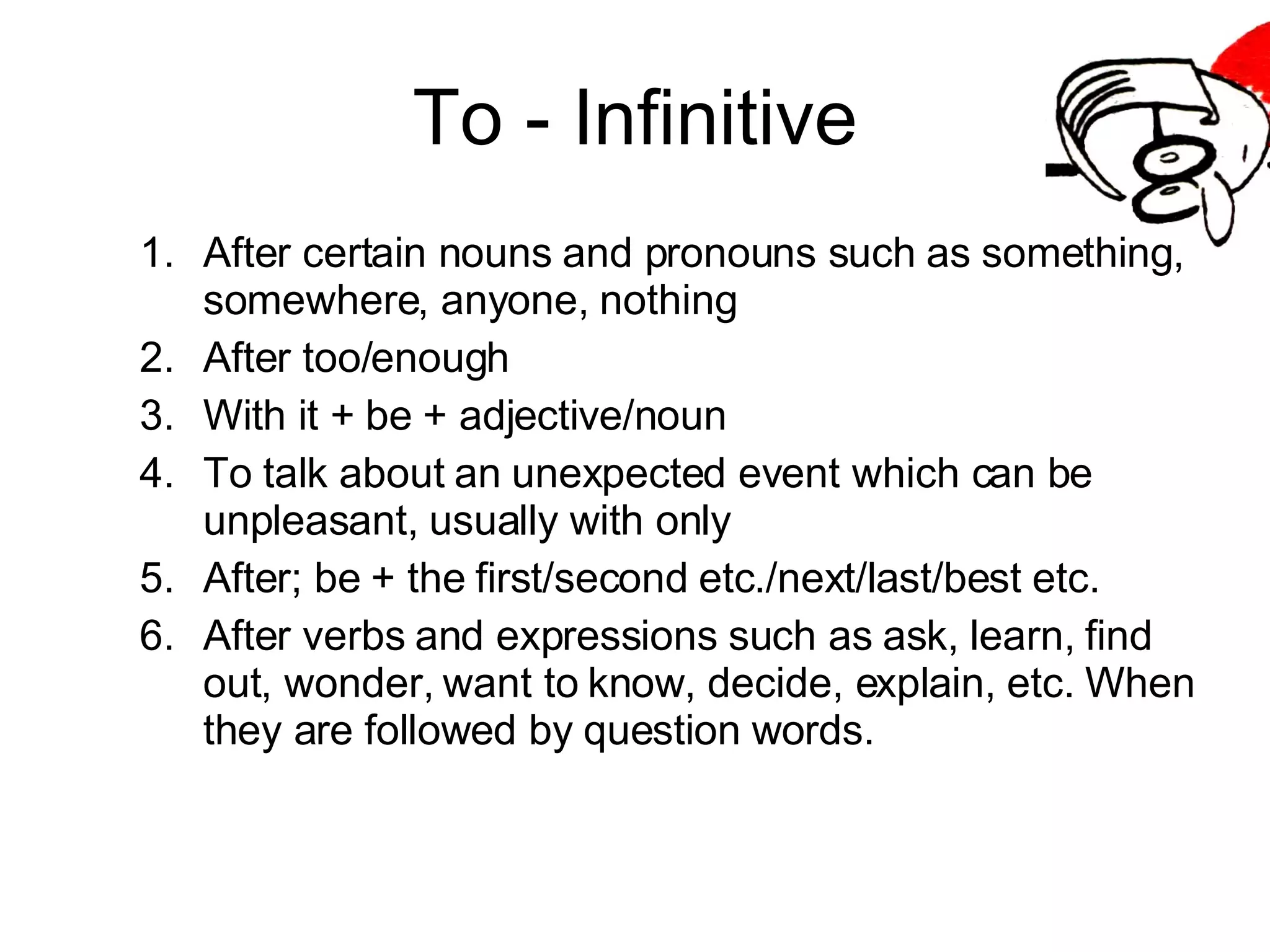 Infinitive and the -ing Form | PPT