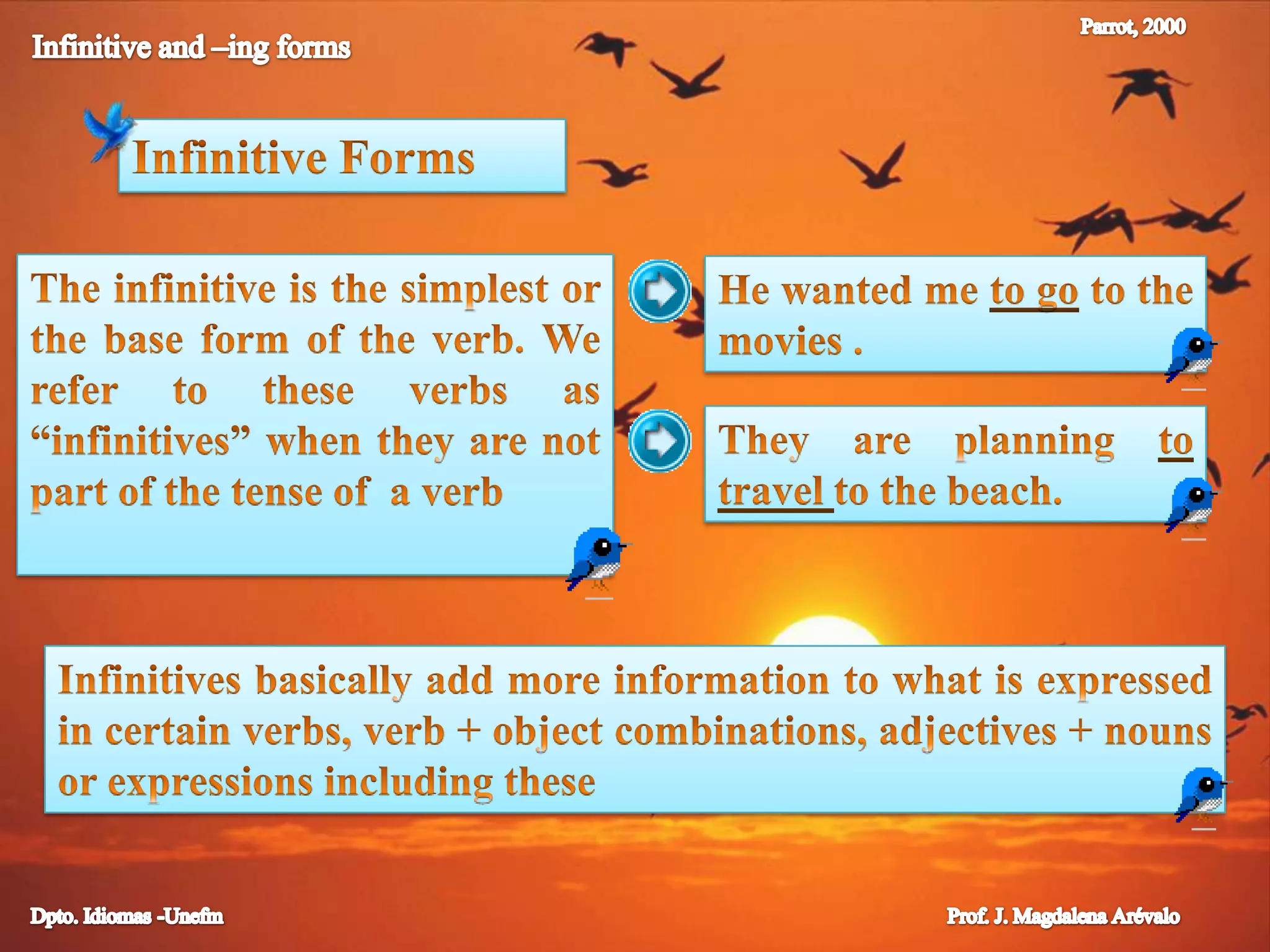 Infinitive and ing forms | PPSX