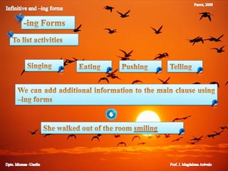 Infinitive and ing forms | PPSX
