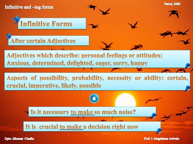 Infinitive and ing forms | PPSX
