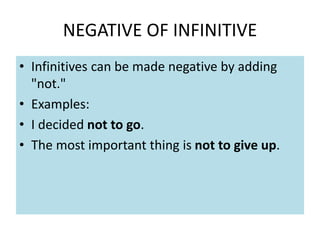 Infinitive and Gerunds.pptxggggggggggggg | PPTX