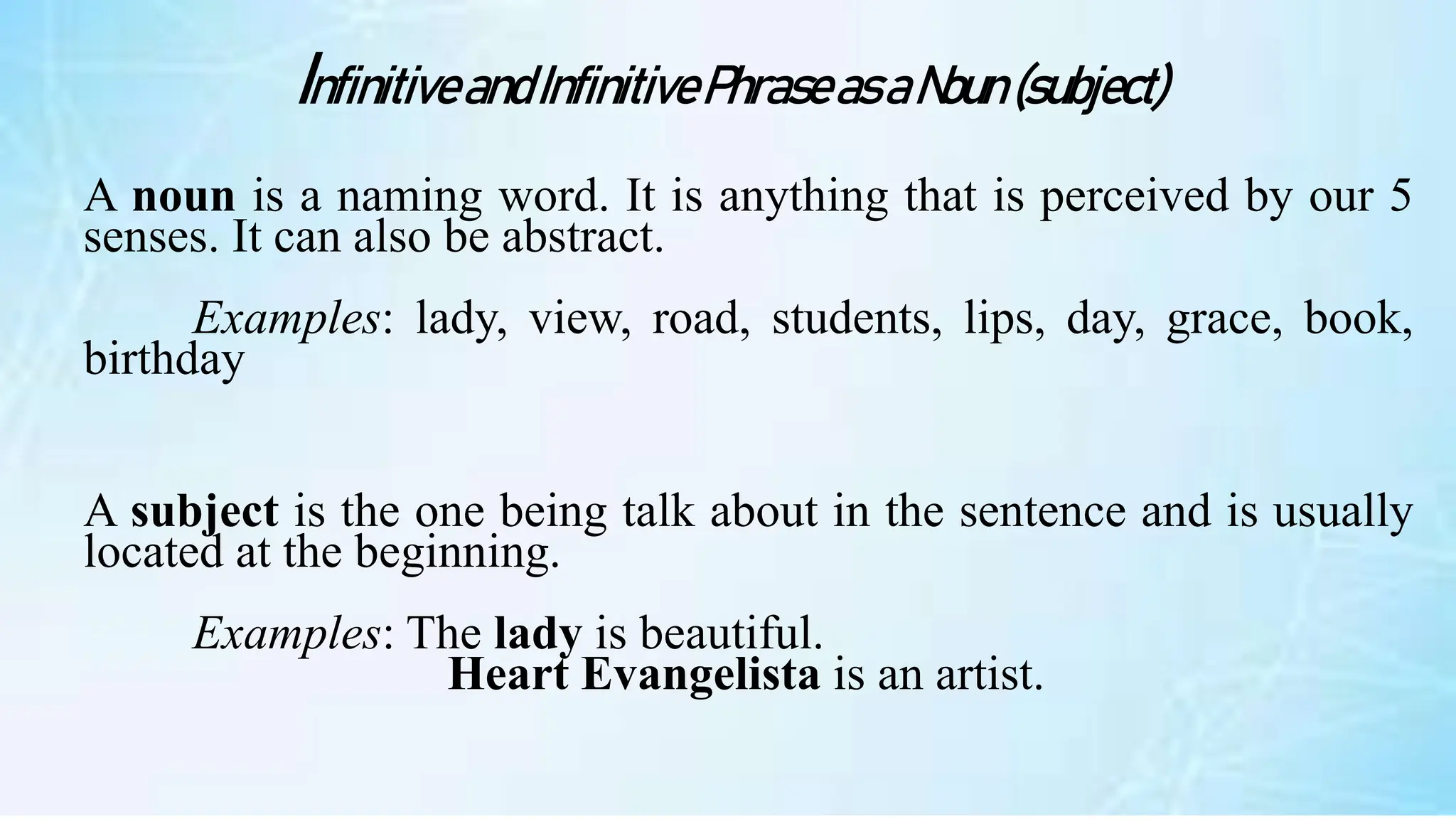 INFINITIVE AND INFINITIVE PHRASES G9.pptx