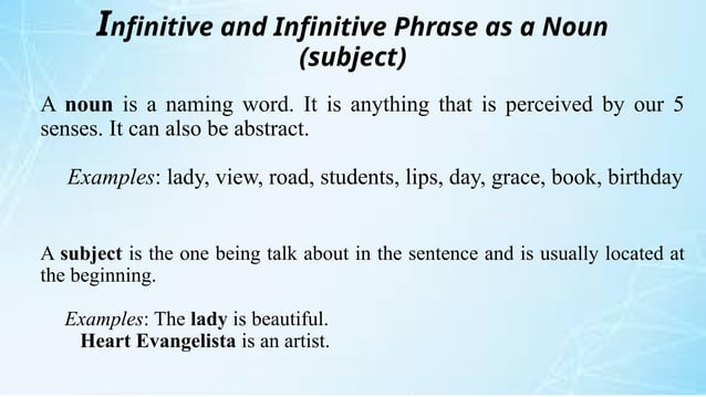 INFINITIVE AND INFINITIVE PHRASES G9.pptx