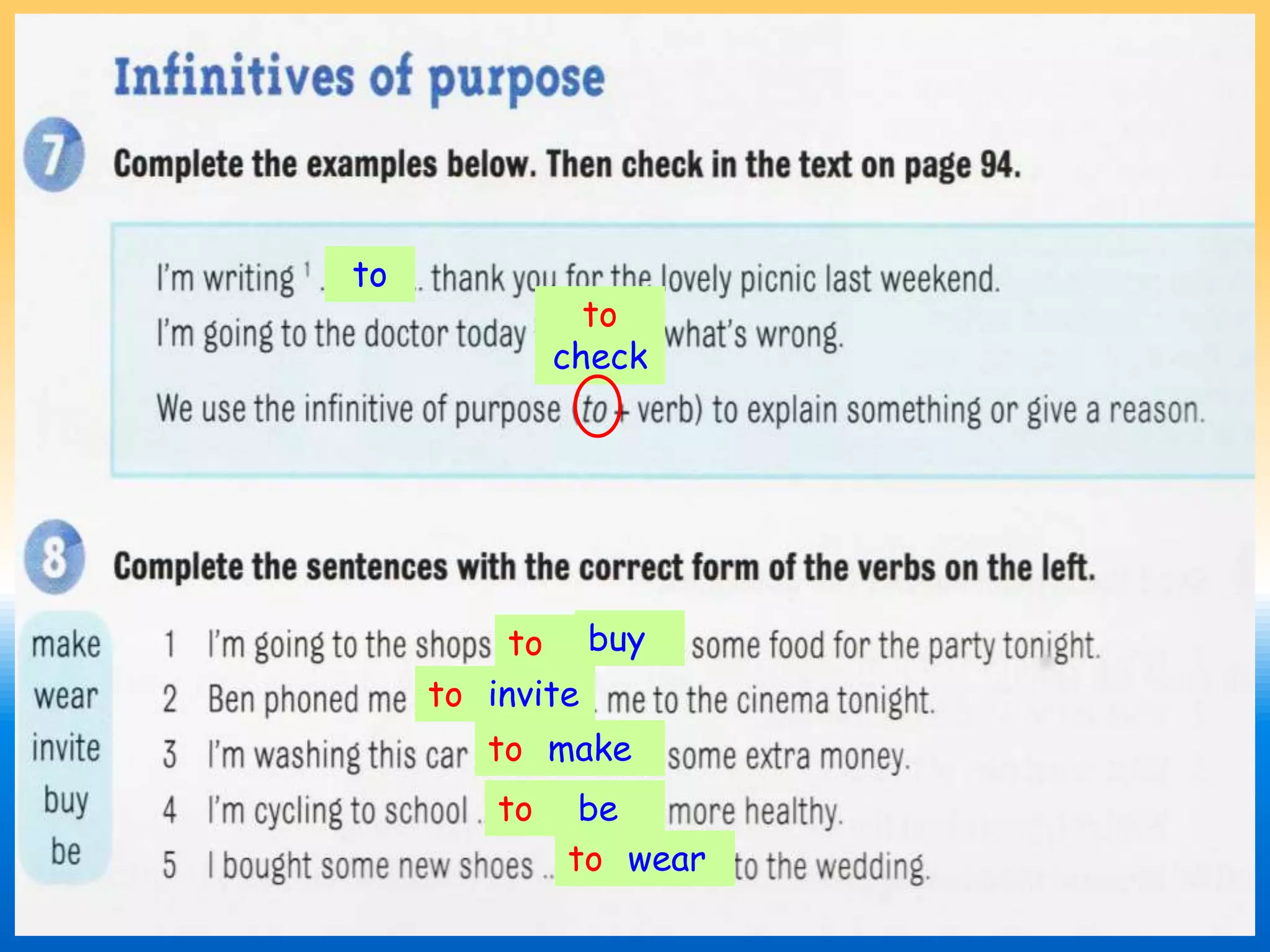 Infinitive of purpose | PPTX