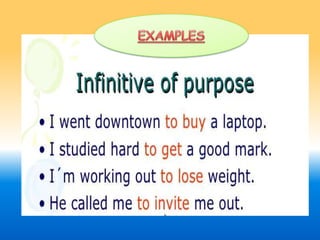 Infinitive of purpose | PPTX