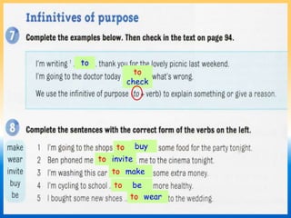Infinitive of purpose | PPTX