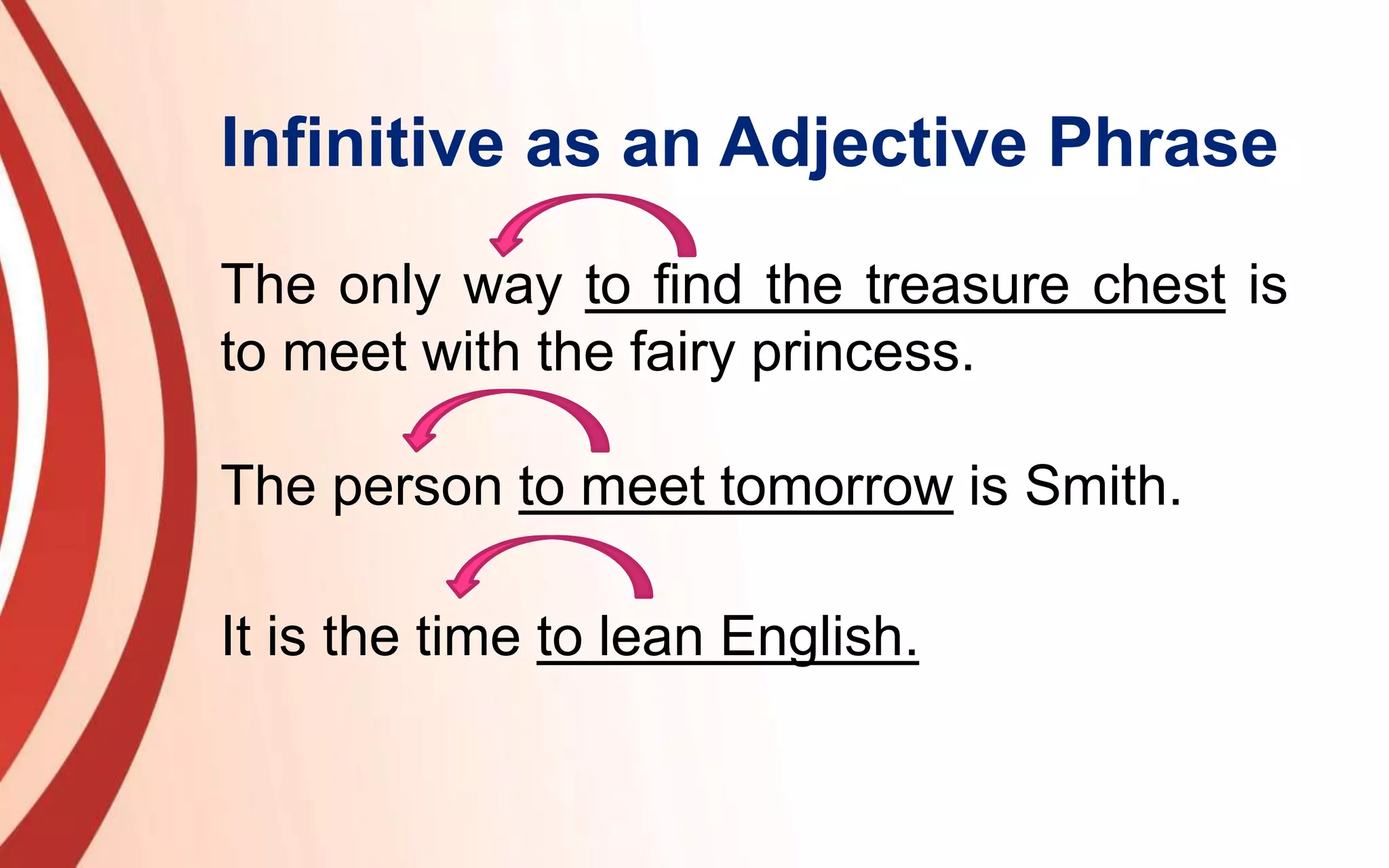 Infinitive phrase | PPT