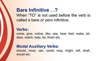 Infinitive phrase | PPT