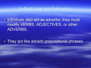 infinitive verbs PowerPoint presentation | PPT