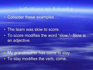 infinitive verbs PowerPoint presentation | PPT