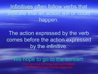 infinitive verbs PowerPoint presentation | PPT