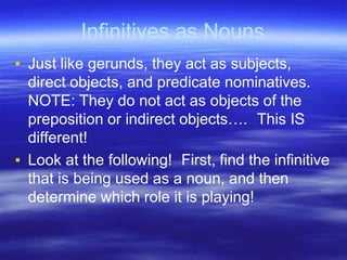 infinitive verbs PowerPoint presentation | PPT