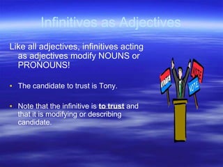infinitive verbs PowerPoint presentation | PPTX