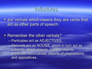 Infinitives | PPT