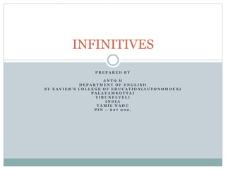 Infinitives | PPTX