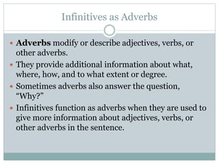 Infinitives | PPTX