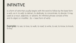 Infinitives and-infinitive-phrases | PPTX