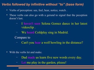 Infinitives and gerunds | PPT