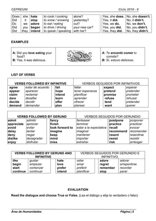 Infinitives and gerunds 11 | PDF