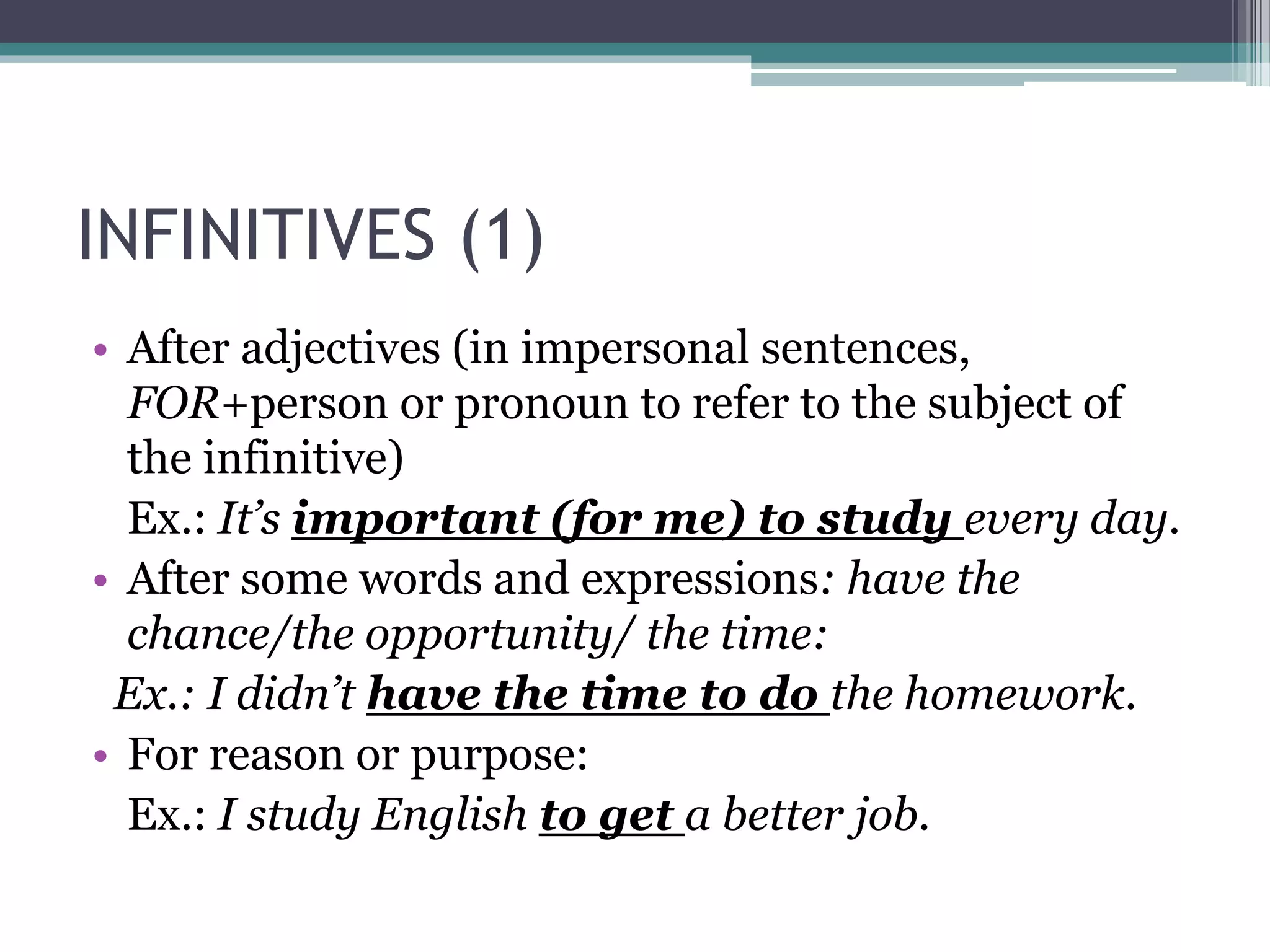 Infinitives and gerunds upper-intermediate | PPT