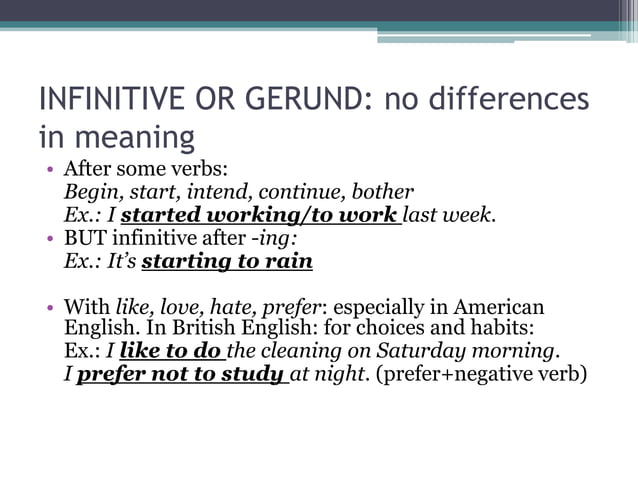 Infinitives and gerunds upper-intermediate | PPT