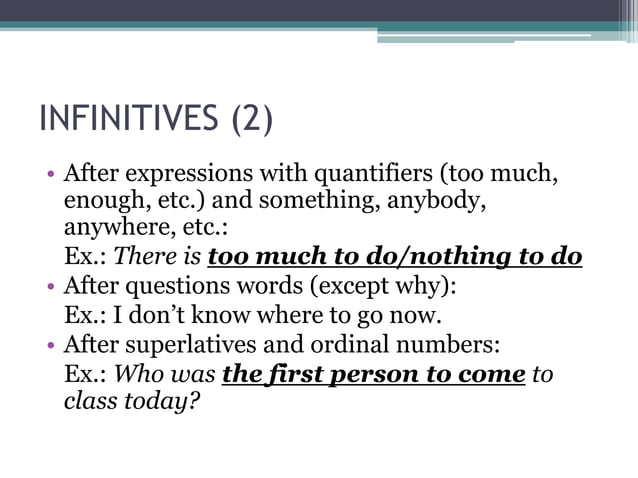 Infinitives and gerunds upper-intermediate | PPT
