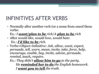 Infinitives and gerunds upper-intermediate | PPTX