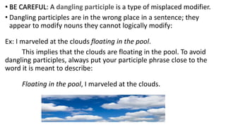 Infinitives and participles as adjectives grade8 | PPTX