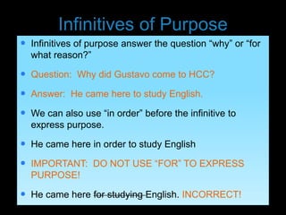 Infinitives l3 | PPT
