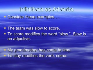 Infinitives PowerPoint | PPT