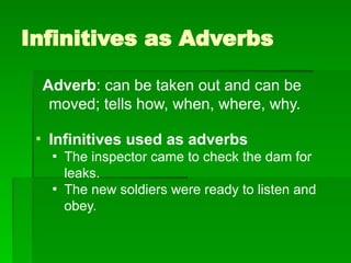 Infinitives in English: Its uses, types, and examples | PPTX | Golf ...
