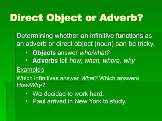 Infinitives in English: Its uses, types, and examples | PPTX | Golf ...