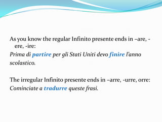 Infinito e gerundio-1 | PPTX