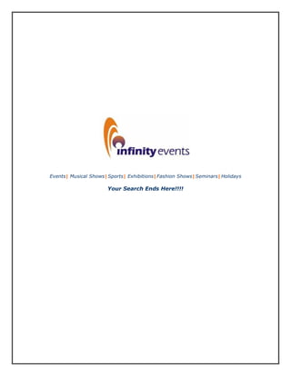 Infinity Events - Company Profile | PDF