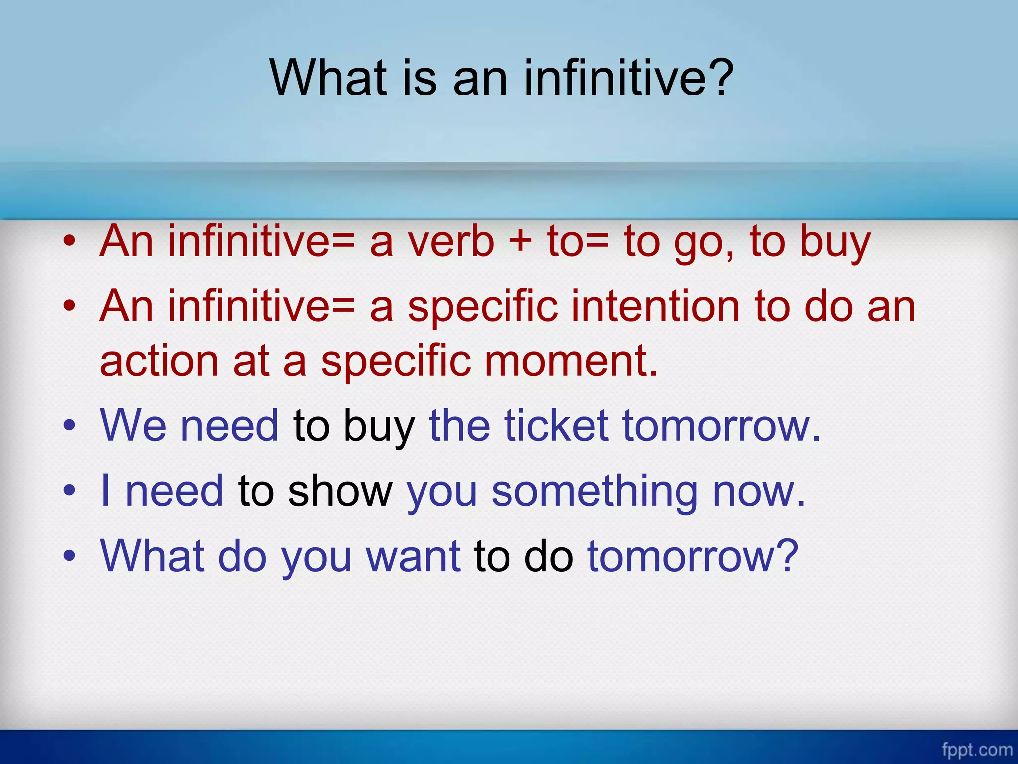 Infintives and gerunds | PPSX
