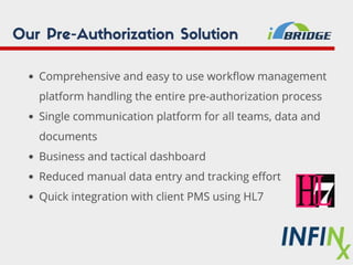 Infinx Pre-Authorization Solution | PPTX