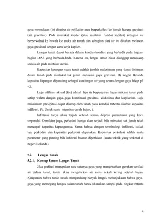 Materi Infiltrasi Air Tanah Mata Kuliah Hidrologi | DOC