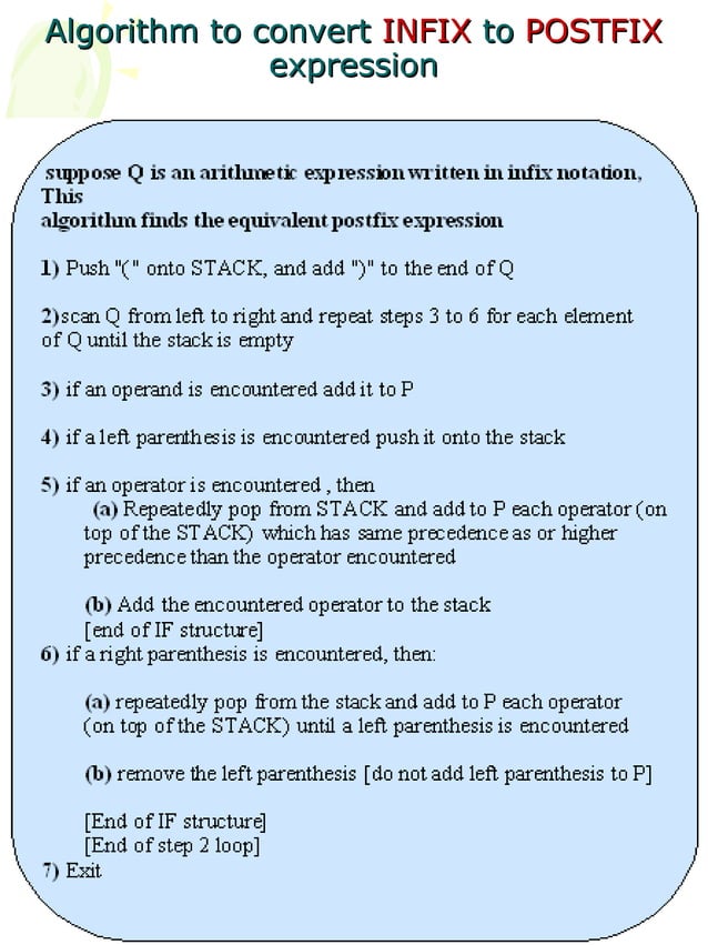 Conversion of Infix To Postfix Expressions | PPT