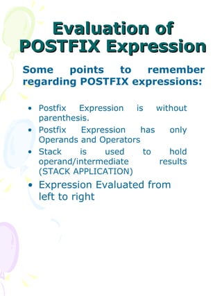Conversion of Infix To Postfix Expressions | PPT